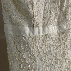 Lulus | Dresses | Lulus Zenith Cream Lace Maxi Wedding Dress Cross ...